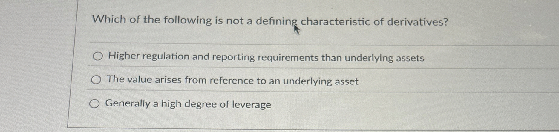 Solved Which of the following is not a defining | Chegg.com
