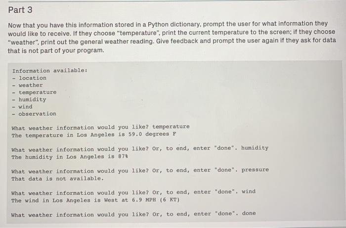 Dictionaries In this assignment, you will use Python | Chegg.com