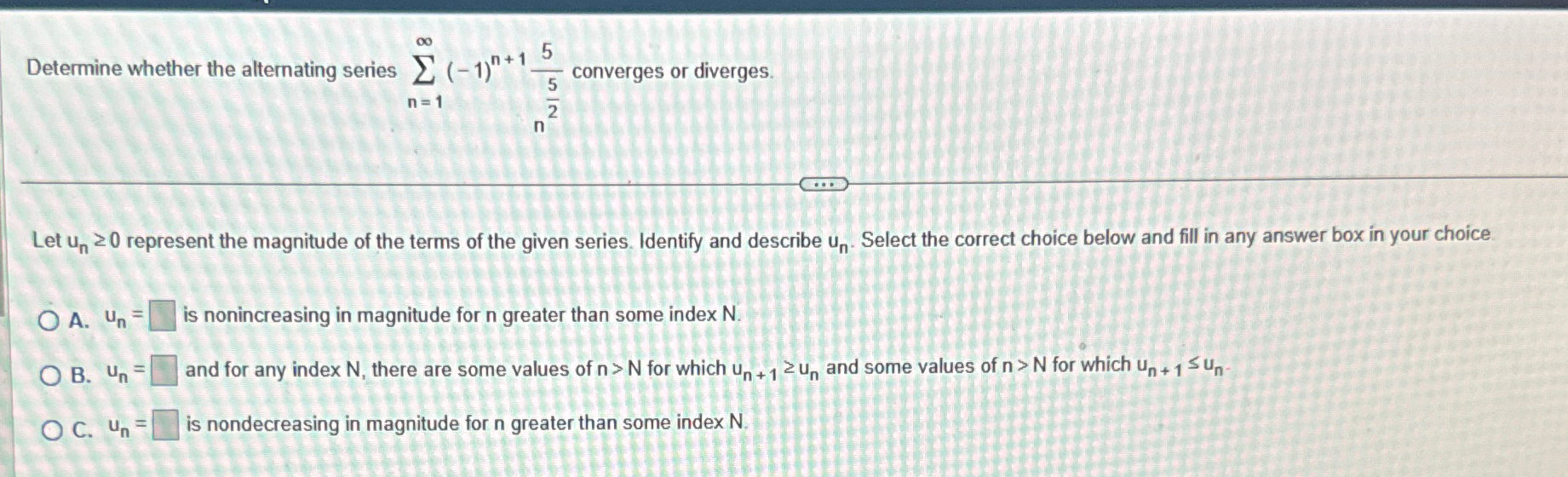 Solved Determine whether the alternating series | Chegg.com