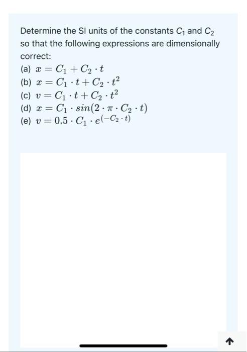 Solved Determine the SI units of the constants C1 and C2 so | Chegg.com