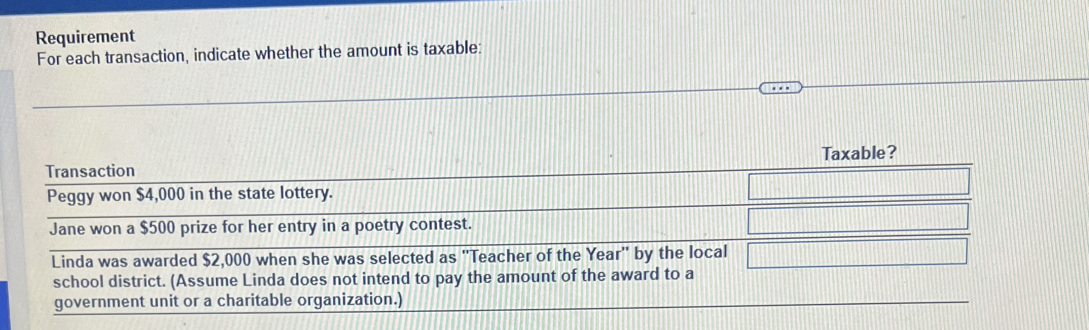 Solved RequirementFor each transaction, indicate whether the | Chegg.com
