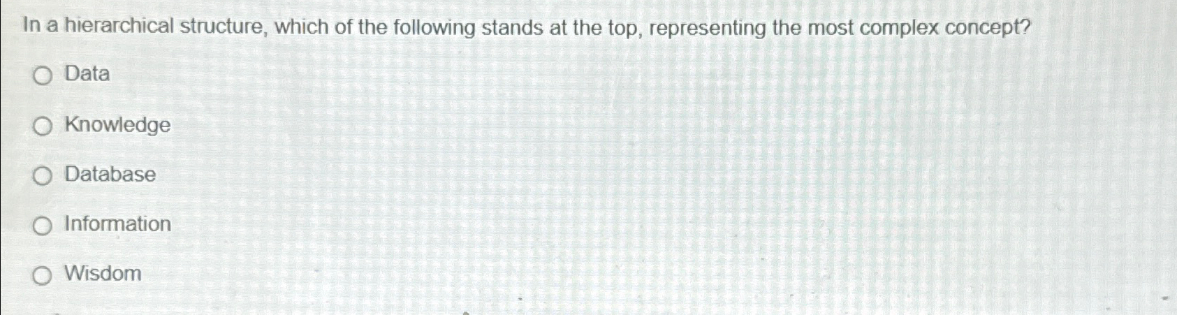 Solved In a hierarchical structure, which of the following | Chegg.com