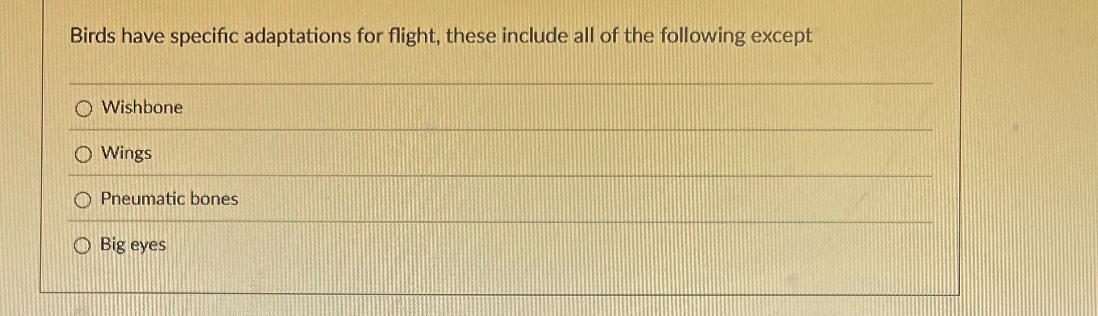 Solved Birds have specific adaptations for flight, these | Chegg.com