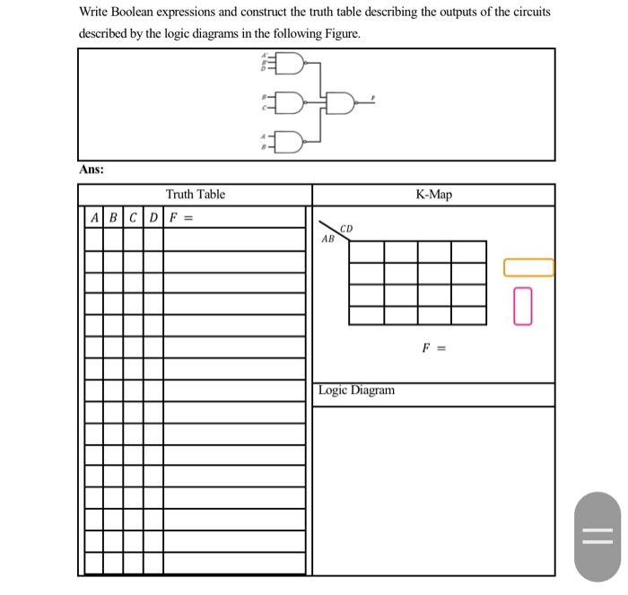 Solved Write Boolean expressions and construct the truth | Chegg.com