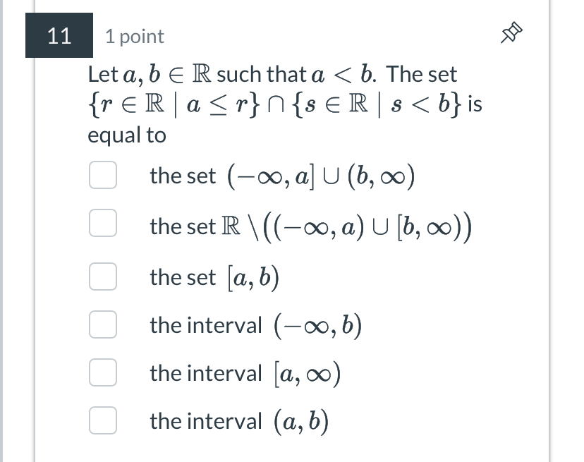 Solved 1 ﻿pointLet a,binR such that | Chegg.com