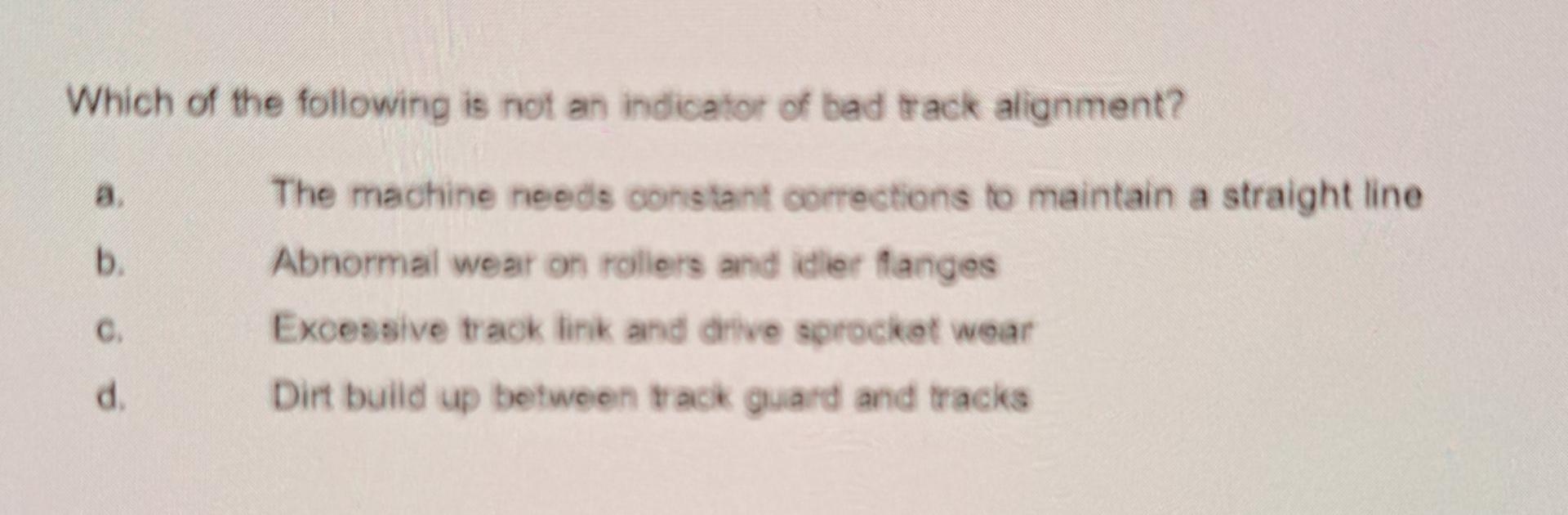 Solved Which of the following is not an indicator of bad | Chegg.com