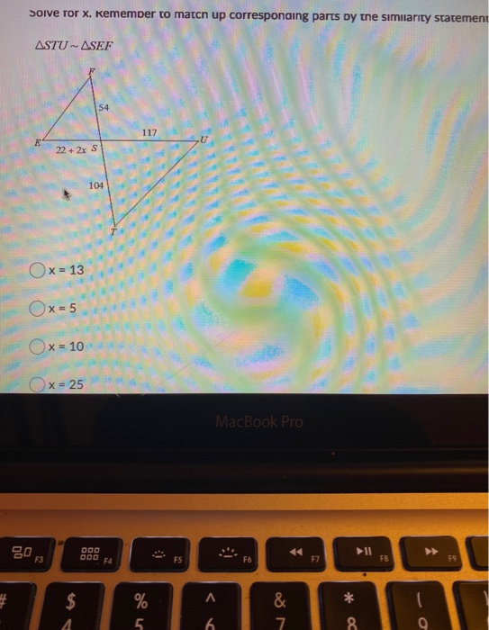 Solved Soive ror X. Remember to match up corresponaing parts | Chegg.com
