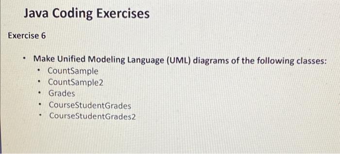 Solved Exercise 4-a - Create a class named | Chegg.com