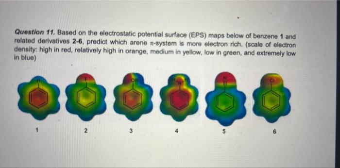 Solved around the benzene ring. Question 10. Based on the | Chegg.com