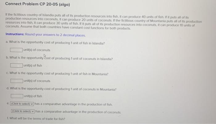 Solved Connect Problem CP 20-05 (algo) if the fictitious | Chegg.com