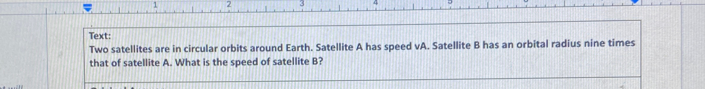 Solved Text Two Satellites Are In Circular Orbits Around