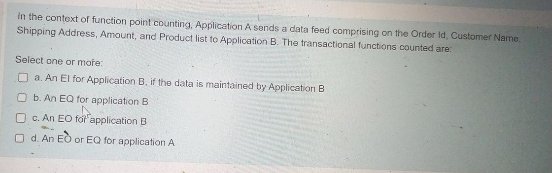 Solved In The Context Of Function Point Counting