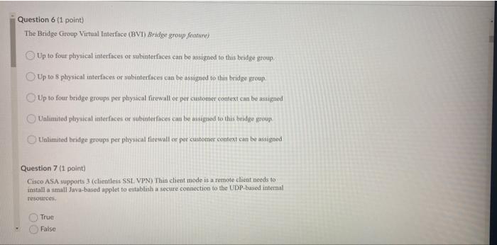 Solved Question 6 (1 point) The Bridge Group Virtual | Chegg.com