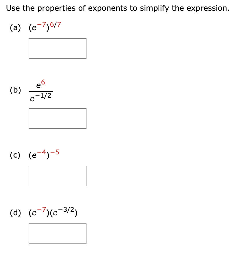 Solved Use the properties of ﻿exponents to ﻿simplify the | Chegg.com