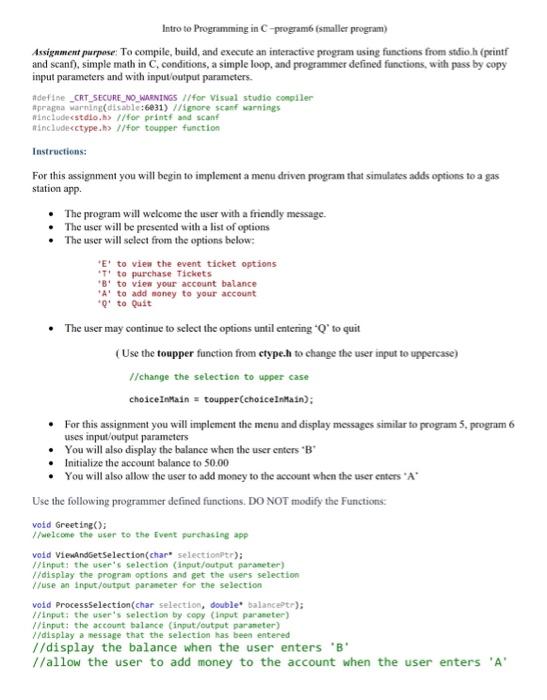 Solved c programming language please follow the sample code | Chegg.com