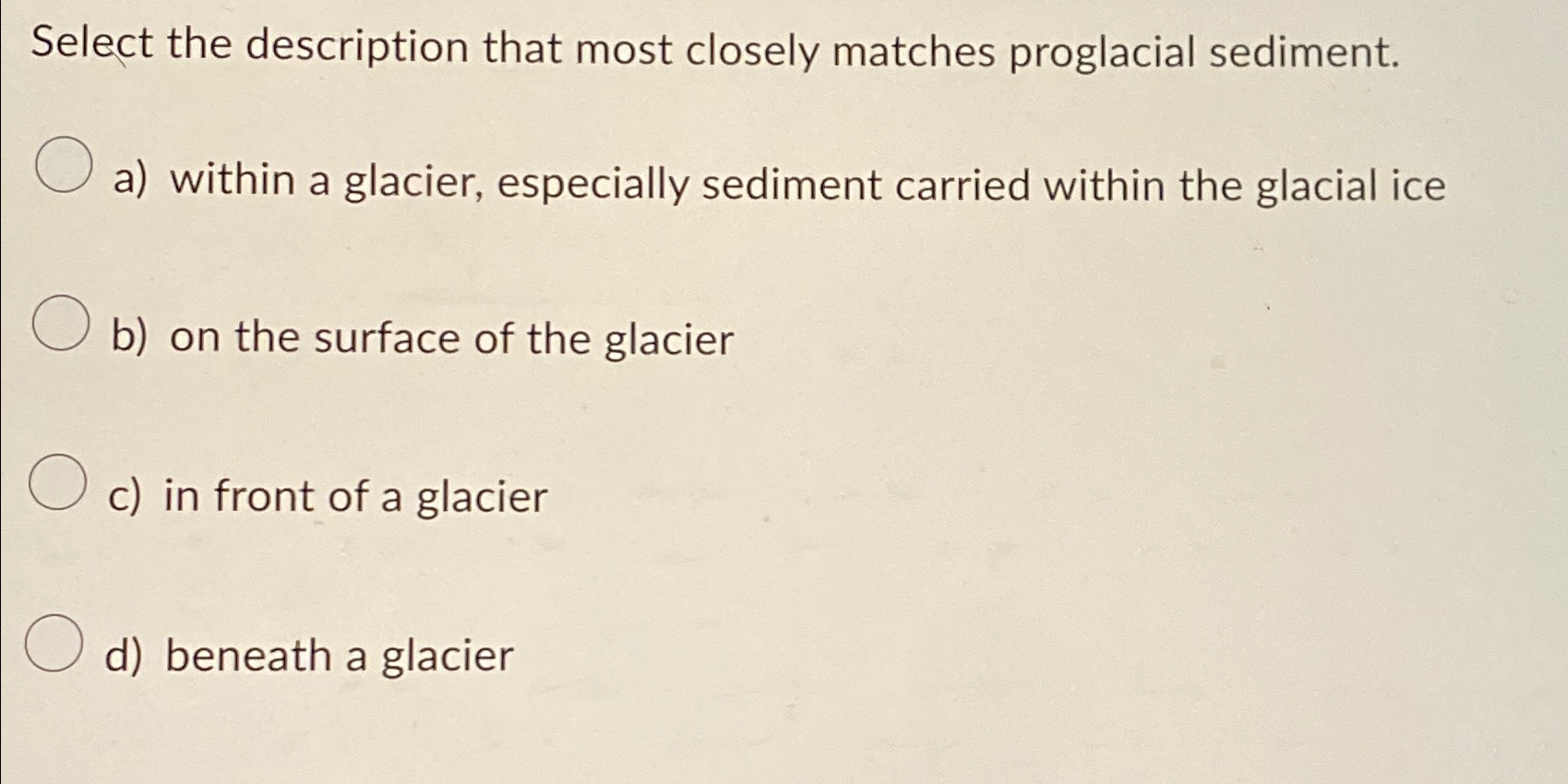 Solved Select the description that most closely matches | Chegg.com