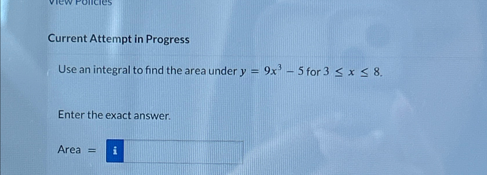 Solved Current Attempt in ProgressUse an integral to find | Chegg.com