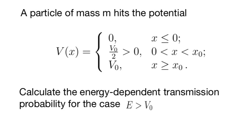 Solved A particle of mass m ﻿hits the | Chegg.com