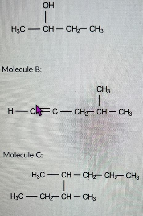 Solved what are rhe molecules? rhere are 3 organic | Chegg.com