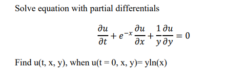 Solved Solve equation with partial | Chegg.com