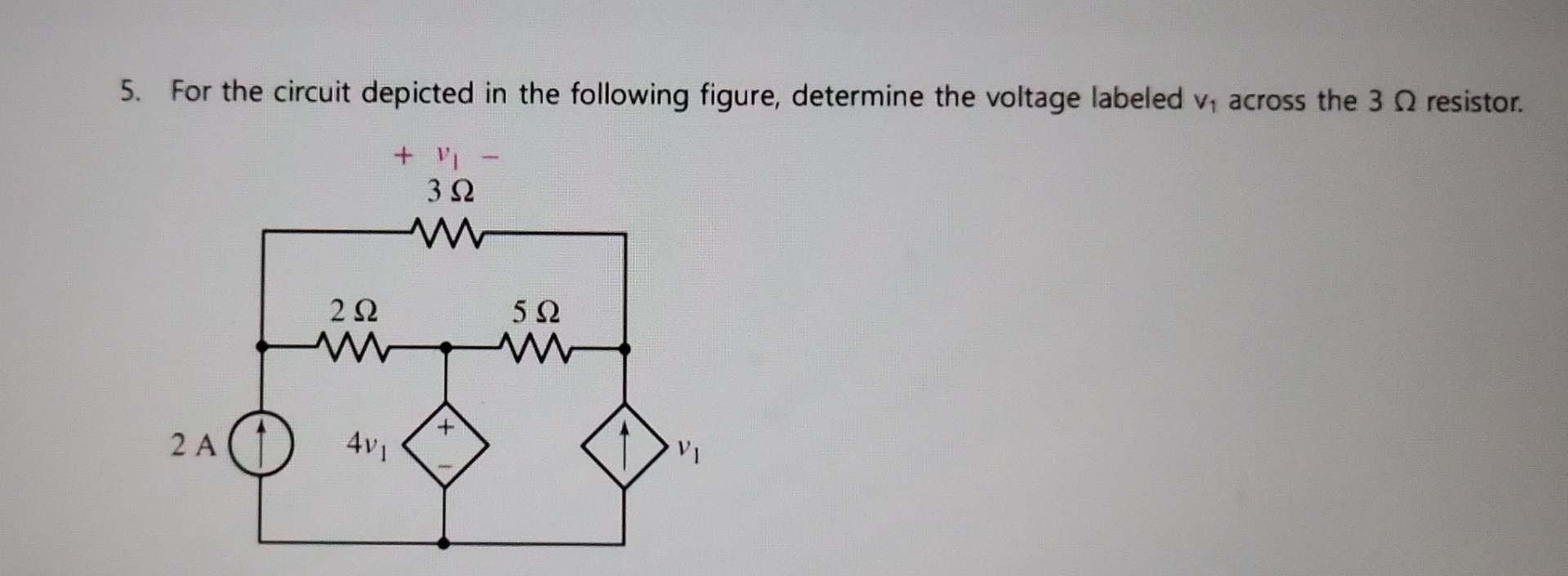 Solved For the circuit depicted in the following figure, | Chegg.com