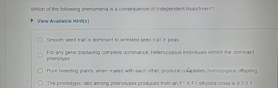 Solved Which of the following phenomena is a consequence of | Chegg.com