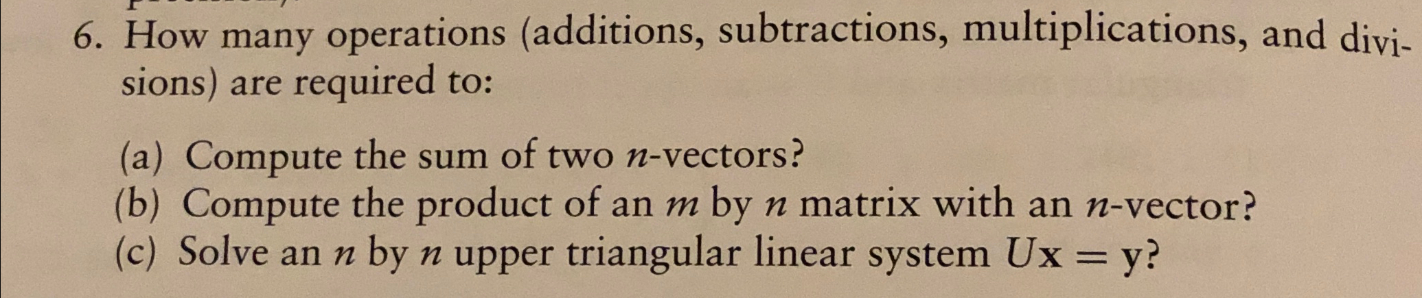 Solved How many operations (additions, ﻿subtractions, | Chegg.com