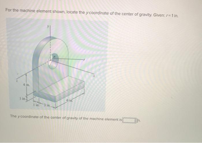 Solved For the machine element shown, locate the y | Chegg.com