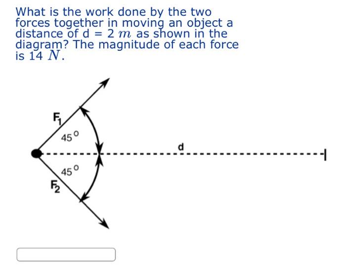 Solved What is the work done by the two forces together in | Chegg.com