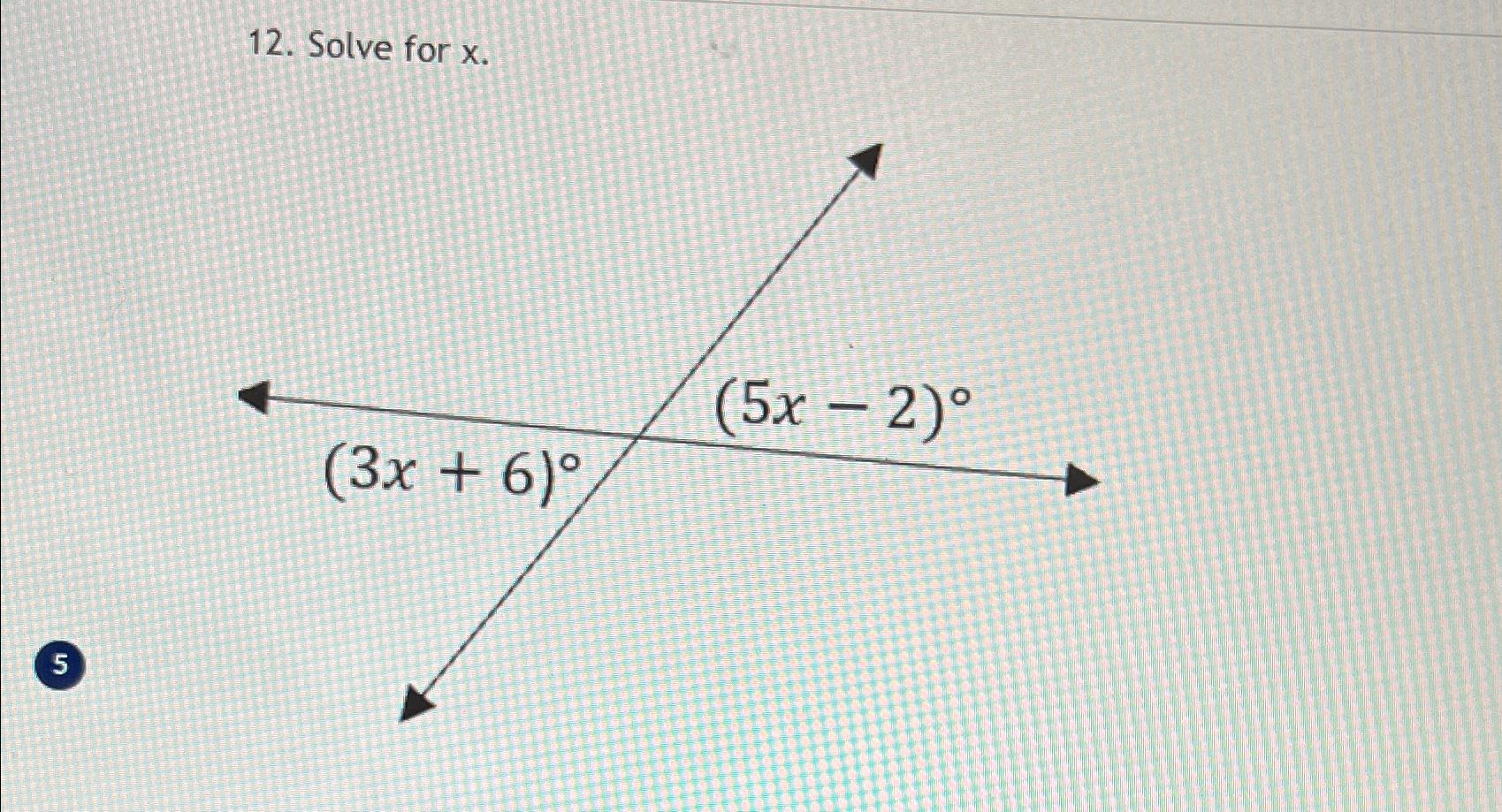 Solved Solve for x. | Chegg.com