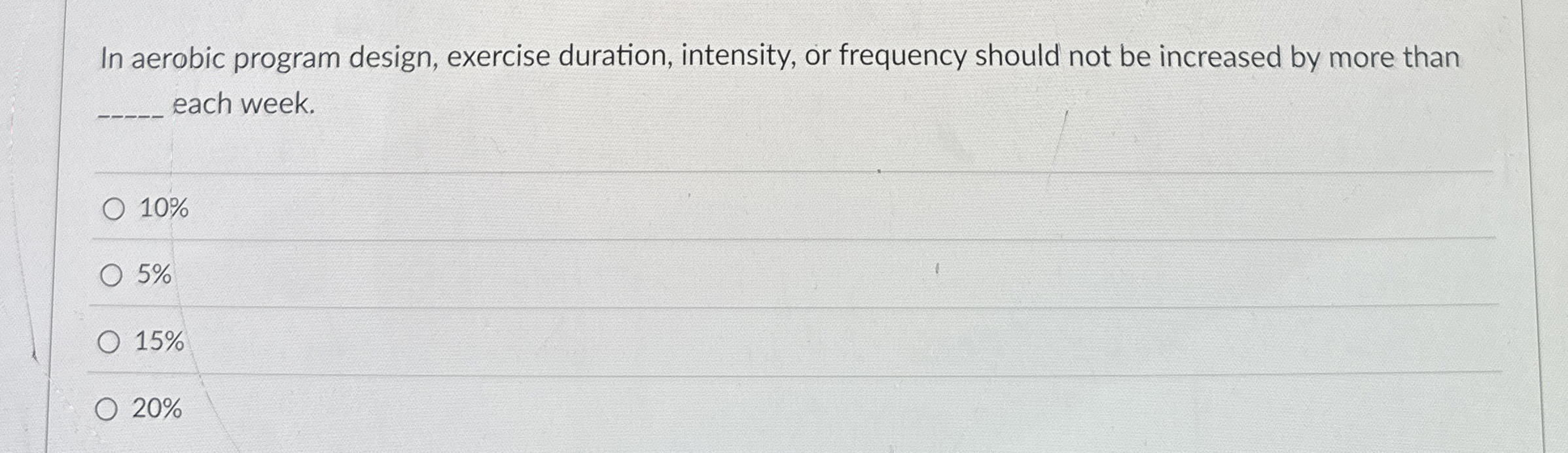 High Quality SOLUTION In aerobic program design, exercise duration, | Chegg.com