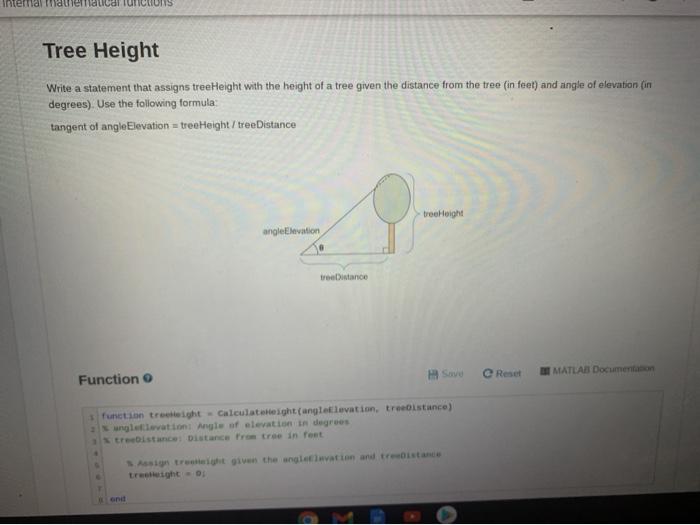 Solved interna aerial di Tree Height Write a statement that | Chegg.com