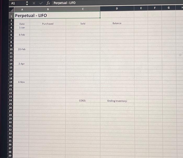 Solved Instructions Compute cost of goods sold, assuming | Chegg.com