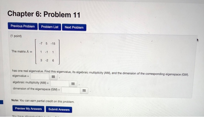 Solved Chapter 6: Problem 11 Previous Probler Problem List | Chegg.com