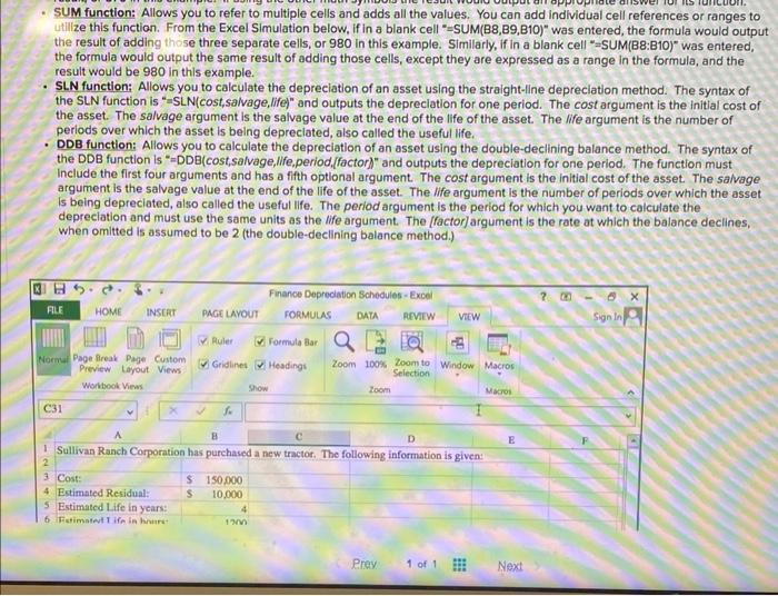 Solved Calculating Different Depreciation Methods using | Chegg.com