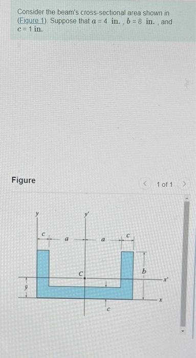Solved Consider the beam's cross-sectional area shown in | Chegg.com
