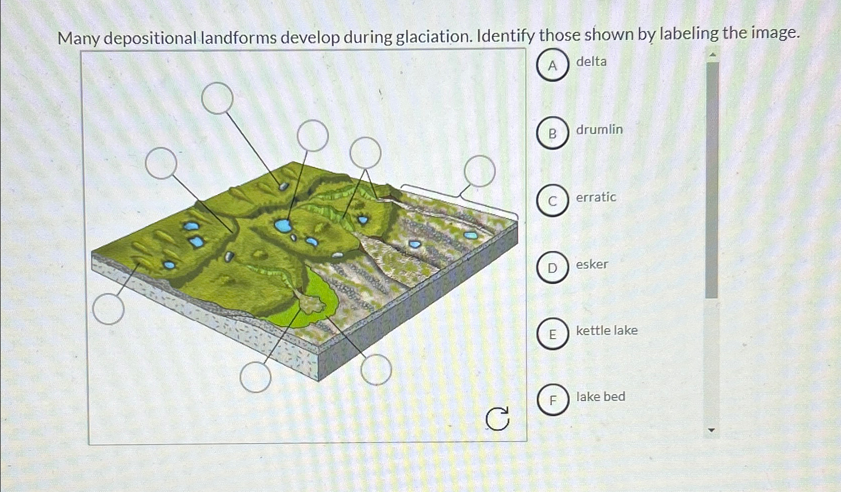 Solved Many depositional landforms develop during | Chegg.com