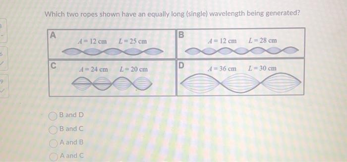 Solved Which two ropes shown have an equally long (single) | Chegg.com