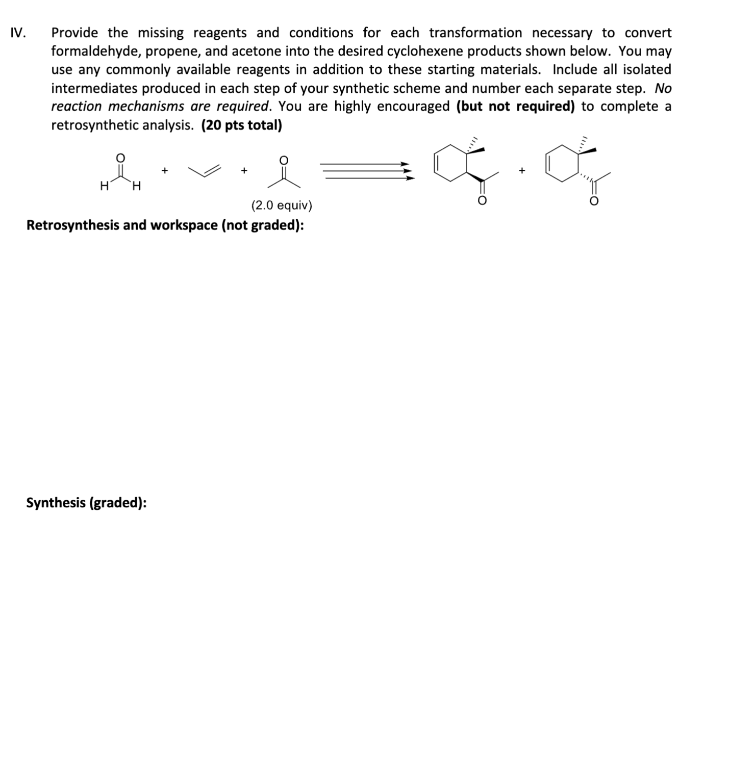 Solved IV. ﻿Provide the missing reagents and conditions for | Chegg.com