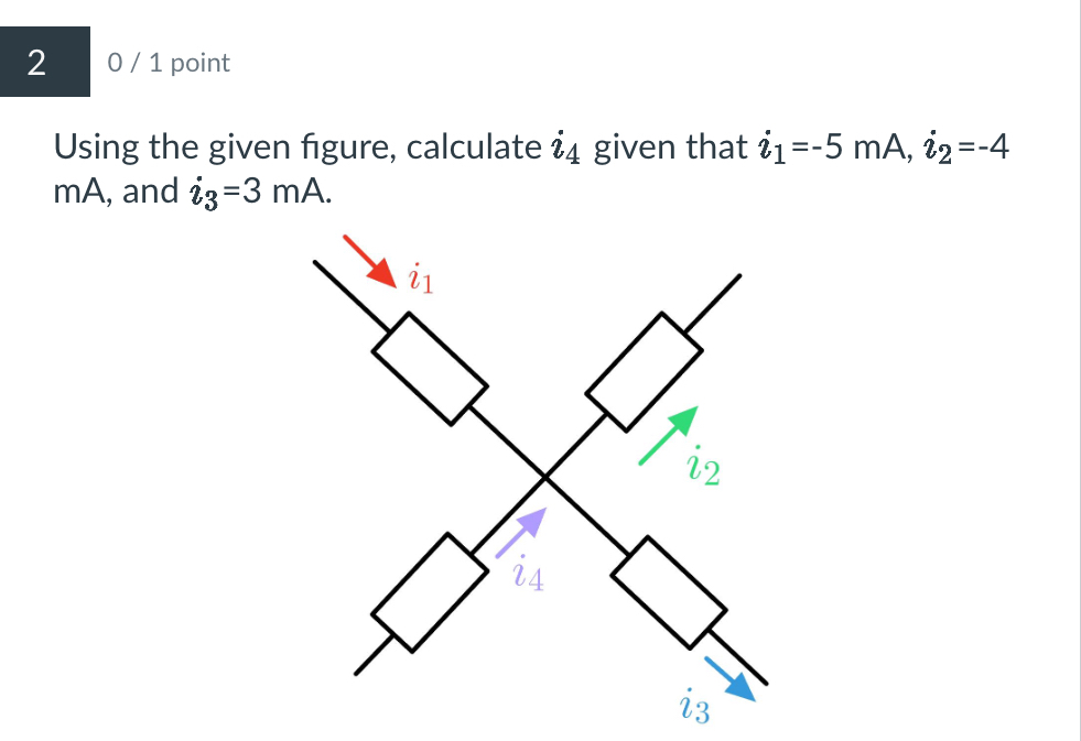 Solved Using the given figure, calculate i4 ﻿given that | Chegg.com