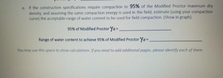 Solved Problem #2: Compaction (20 points) The following data | Chegg.com