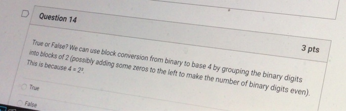 Solved D Question 14 True or False? We can use block | Chegg.com
