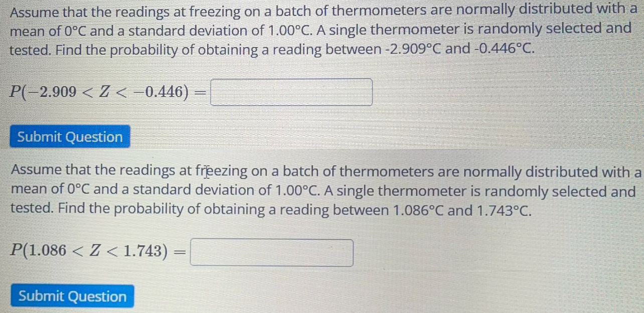 Solved Assume that the readings at freezing on a batch of | Chegg.com