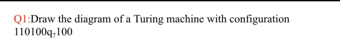 Solved Q1:Draw the diagram of a Turing machine with | Chegg.com