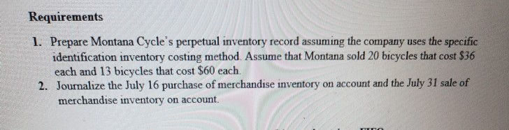 Solved use specific identification method preparing a | Chegg.com