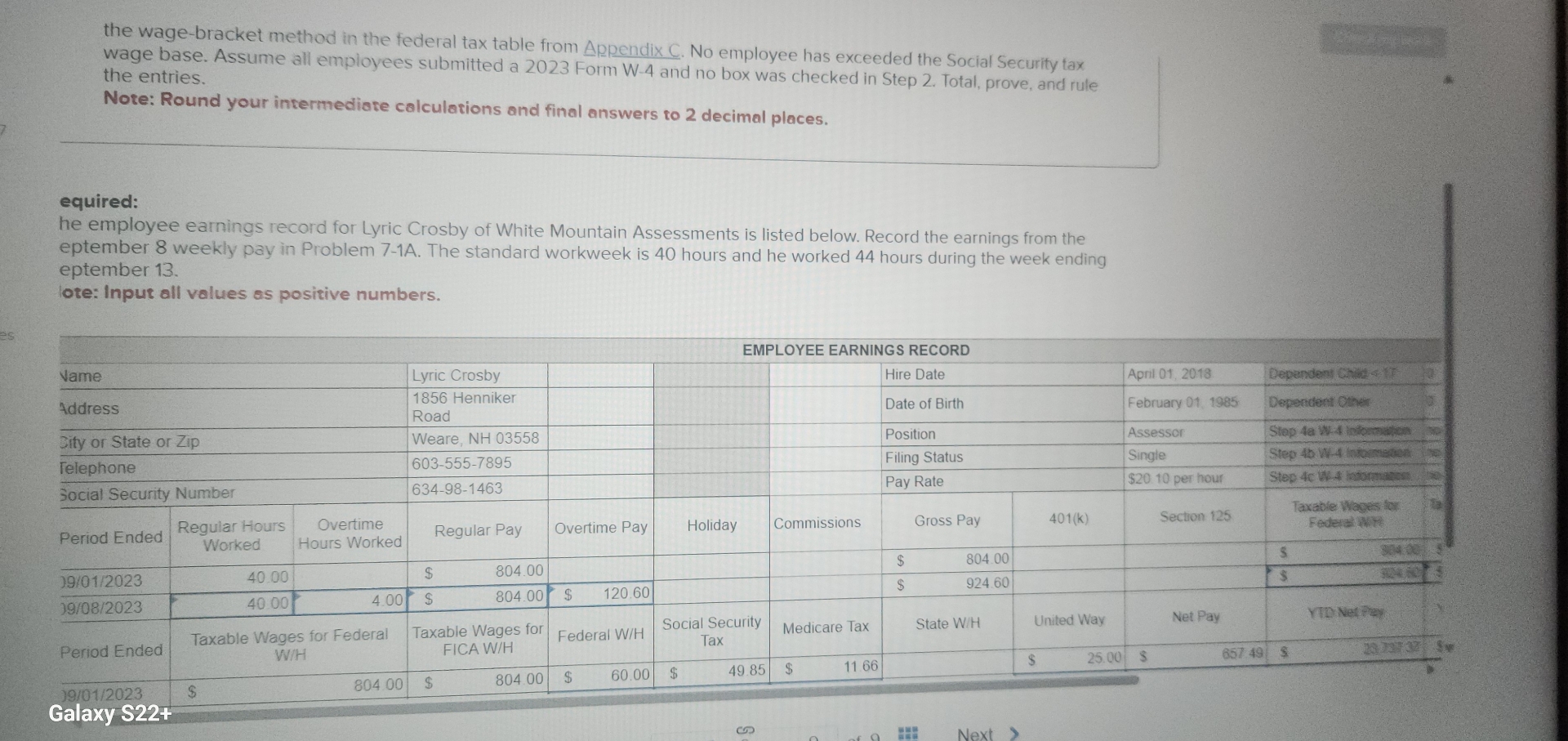 Solved the wage-bracket method in the federal tax table from | Chegg.com