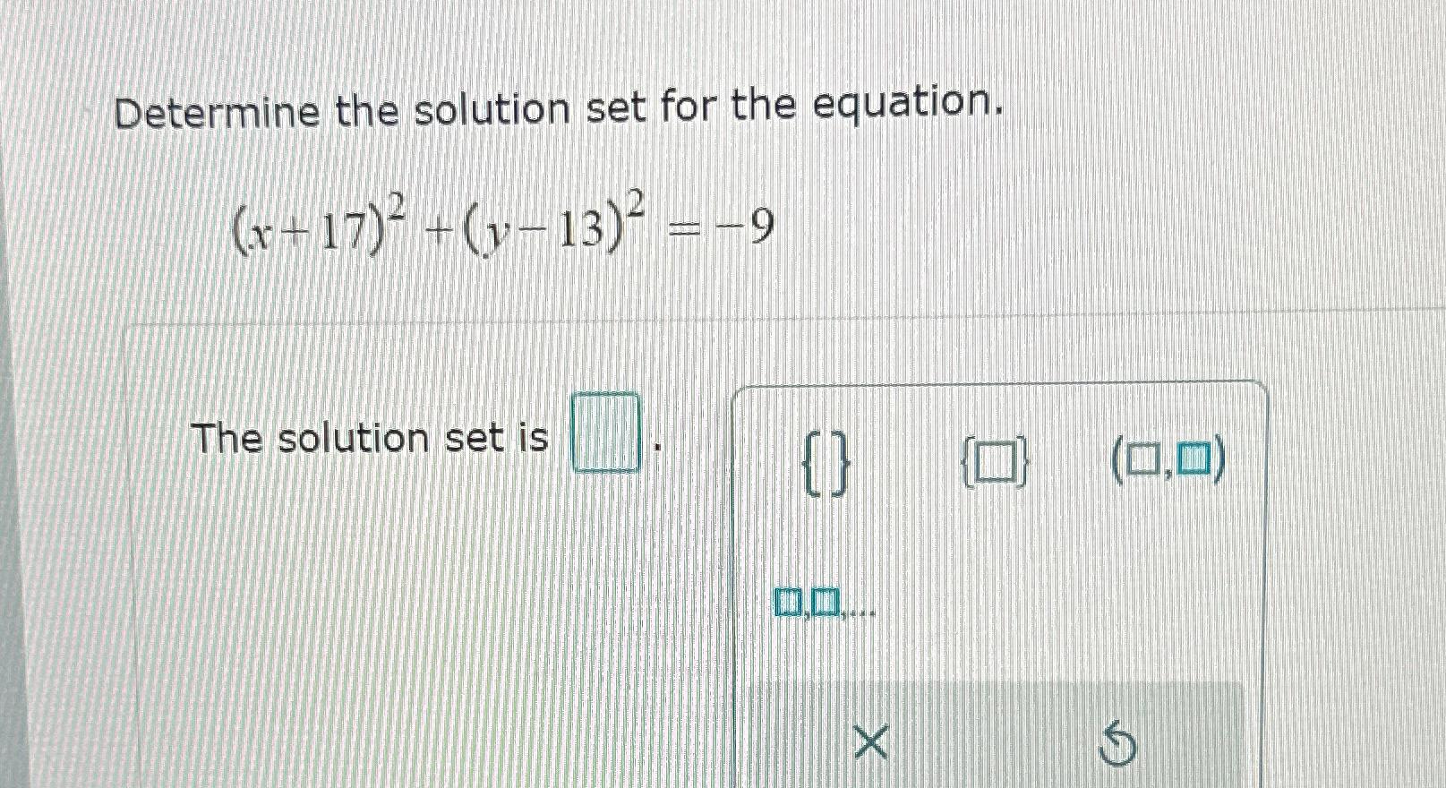 Solved Determine the solution set for the | Chegg.com
