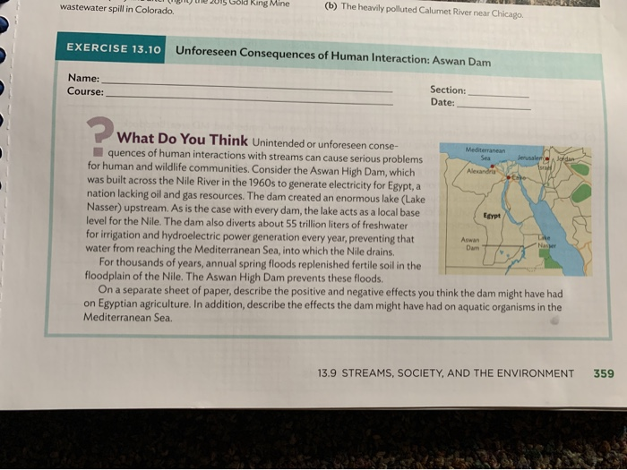 EXERCISE 13.1 Differences between Streams Name: | Chegg.com