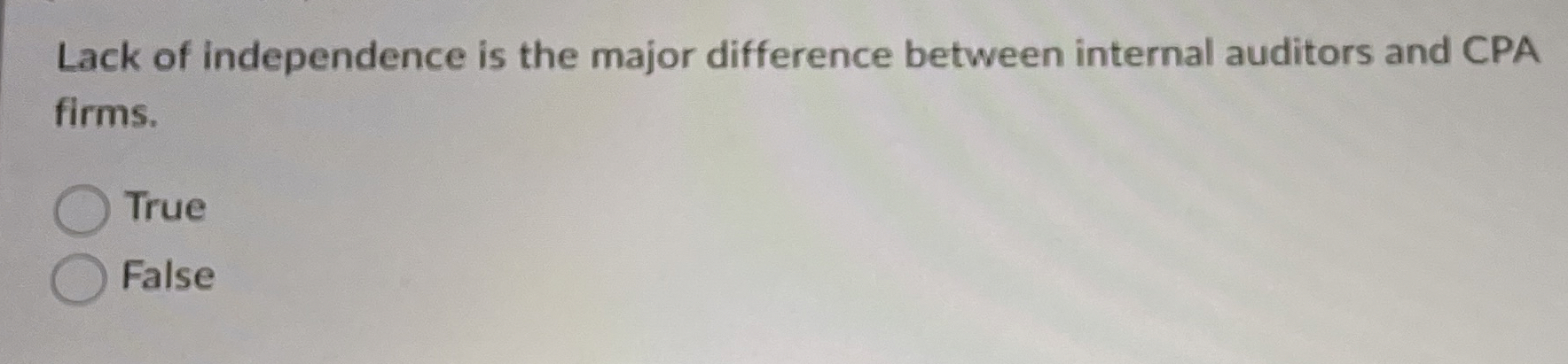 Solved Lack of independence is the major difference between | Chegg.com