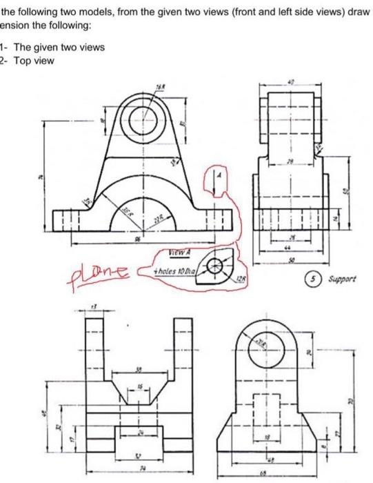Solved the following two models, from the given two views | Chegg.com